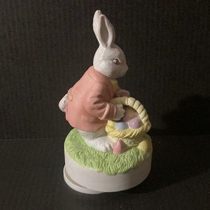 Source Unknown | Holiday | Vintage Music Box Bisque Easter Bunny | Poshmark